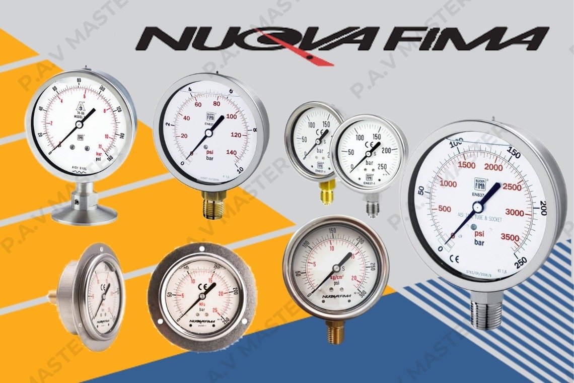 Pressure Gauge NUOVA FIMA เกจวัดแรงดันลม,น้ำ,แก๊ส