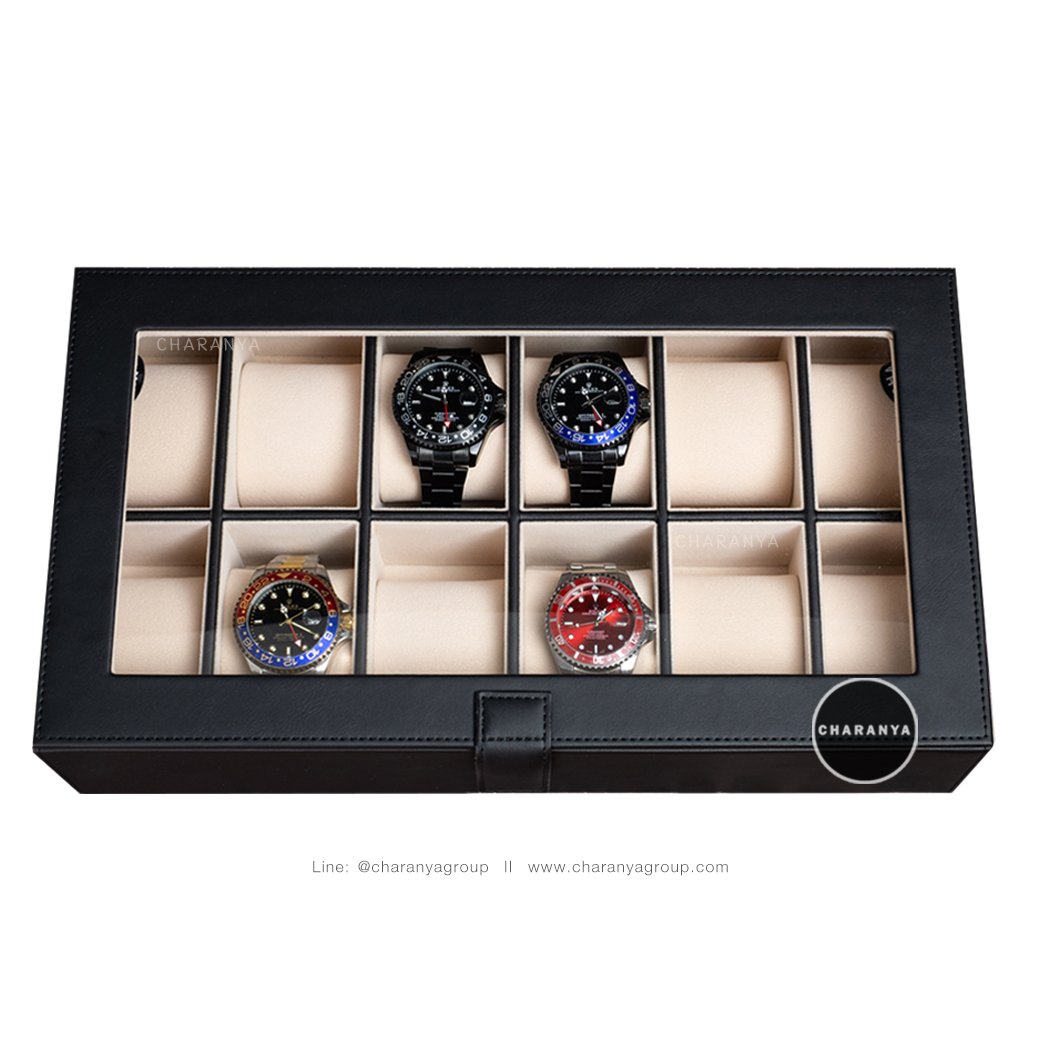 12 PIECE WATCH BOX กล่องนาฬิกา 12 เรือน หมอนมาตรฐาน - charanyagroup