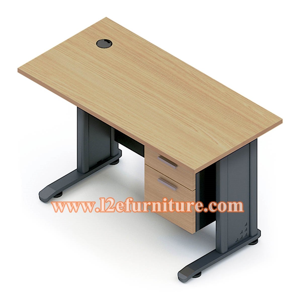 โต๊ะทำงานขาตัวแอล 2 ลิ้นชักขวา รุ่น L126-2D - l2efurniture