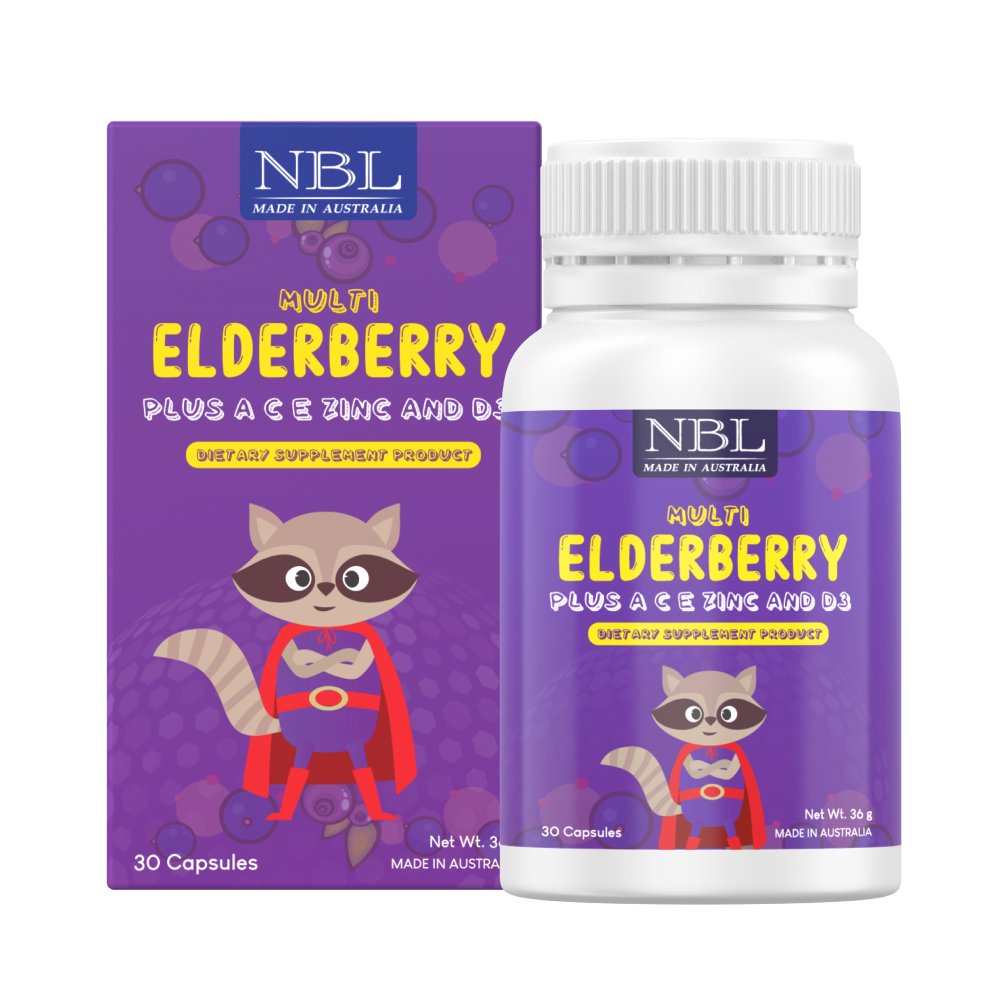 NBL Multi Elderberry Plus A C E Zinc and D3 (30 Capsules)