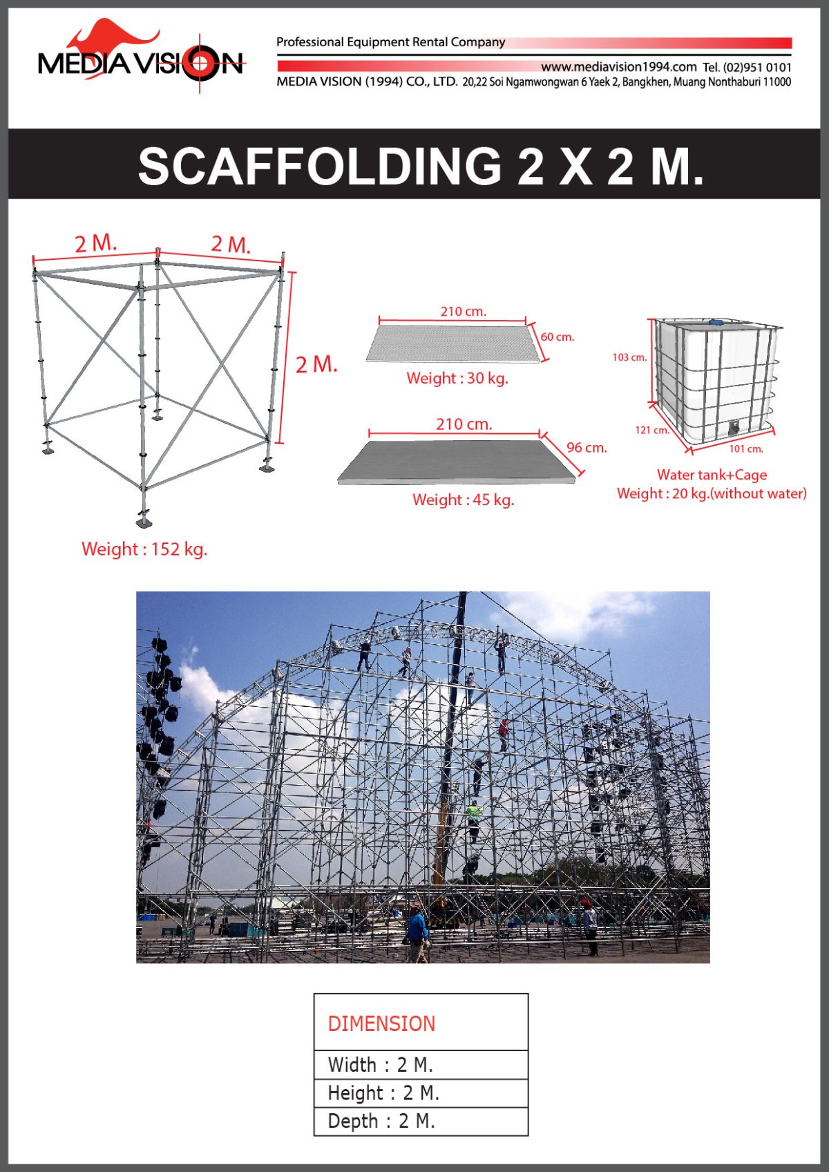 SCAFFOLDING 2 X 2 M. - mediavision1994