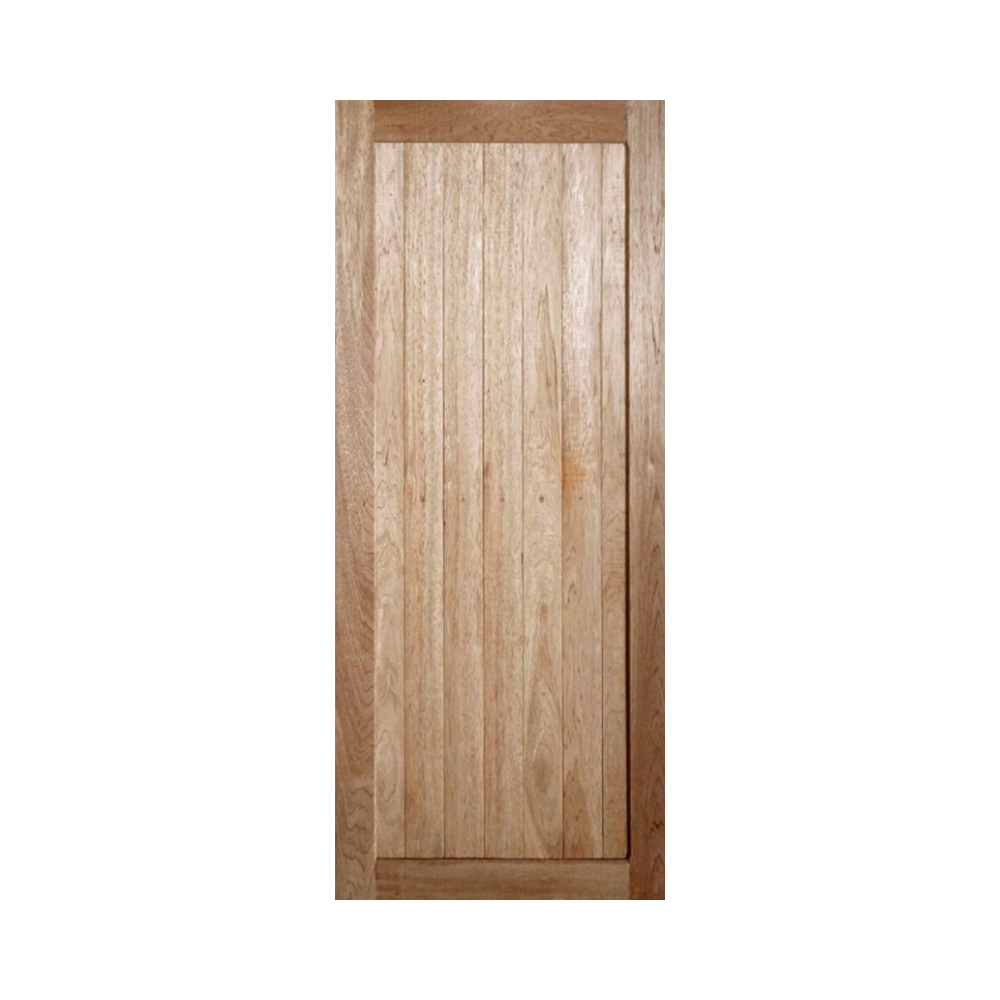 ประตู RED WOOD (นอก) สายฝน ร่อง V ขอบ 4 AAA