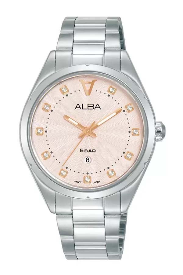 ALBA นาฬิกาข้อมือผู้หญิง สายสแตนเลส รุ่น AH7BP7X - สีเงิน
