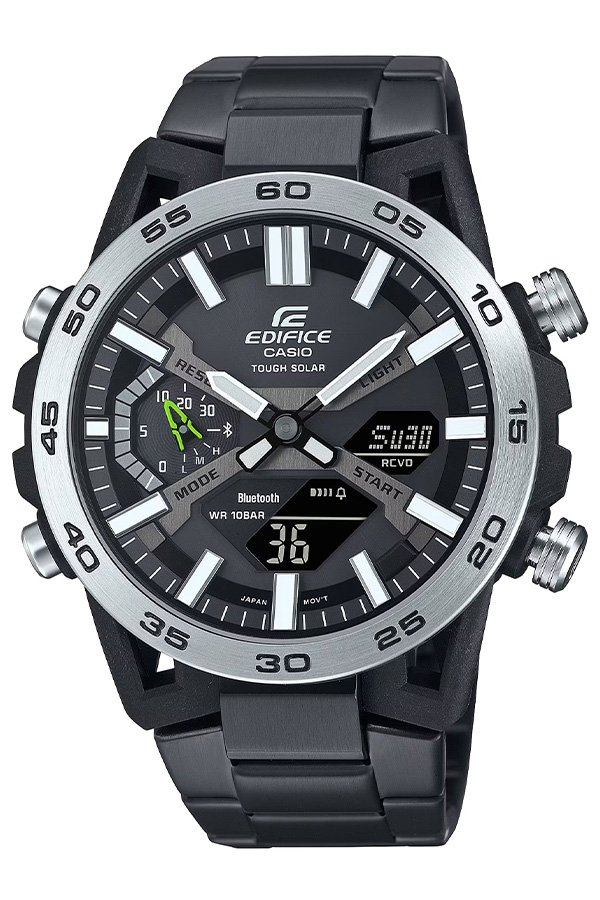 Casio Edifice นาฬิกาข้อมือผู้ชาย สายสแตนเลส ECB-2000DD-1A