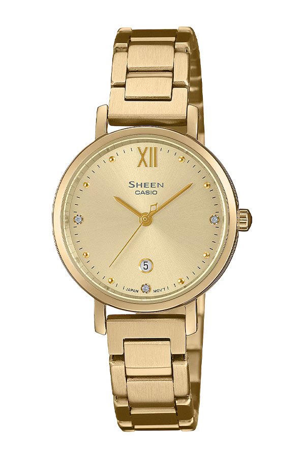 New Casio Sheen Light yellow gold - SHE-4540G-9A - timekeepershop