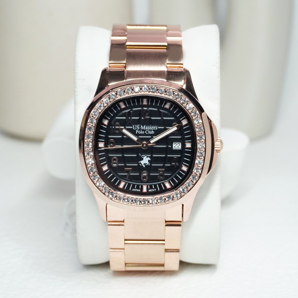 New US Master Polo Club Stainless steel - USM-DD43-RG-BK - timekeepershop