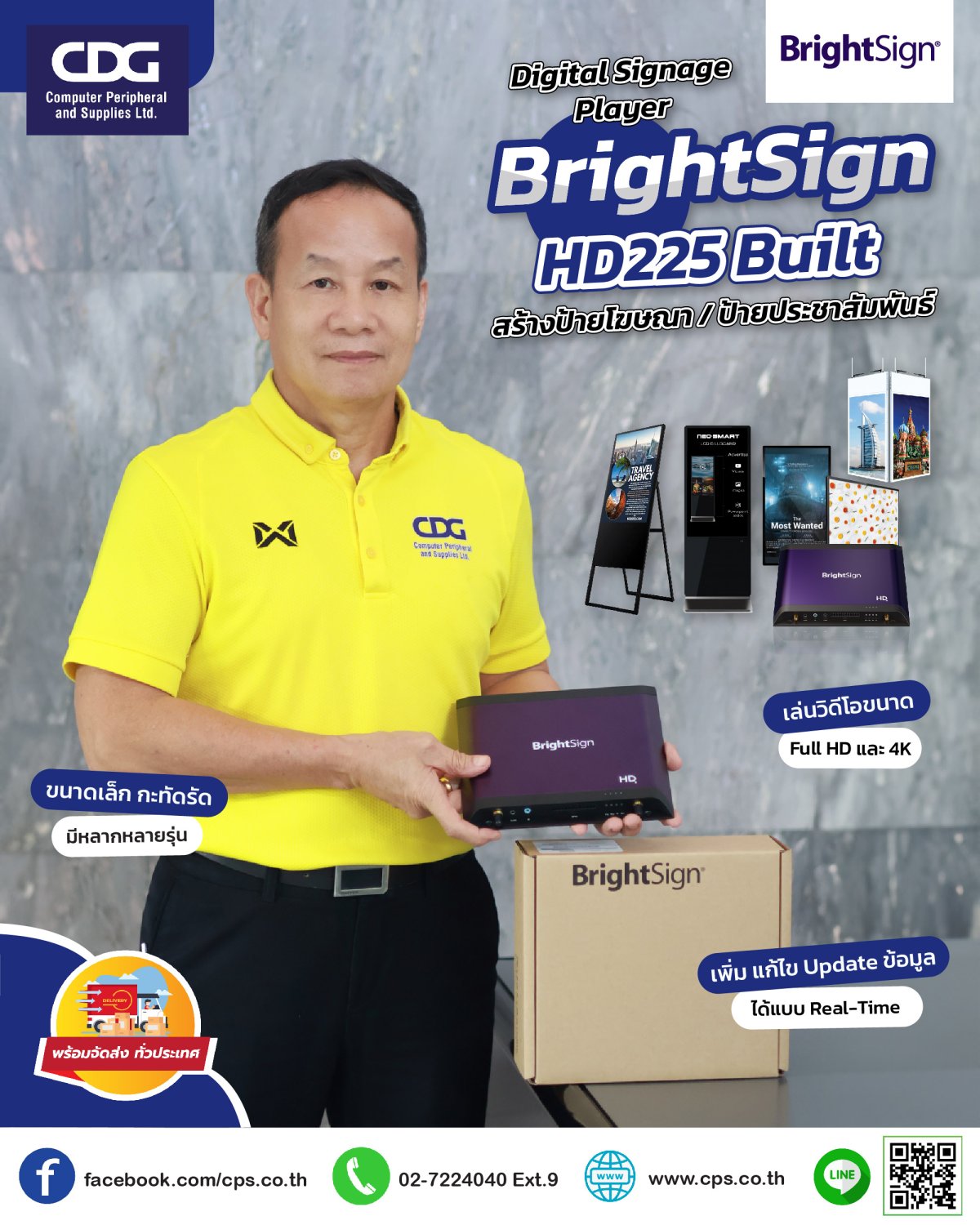 Signage Player BrightSign HD225 Built for Interactivity