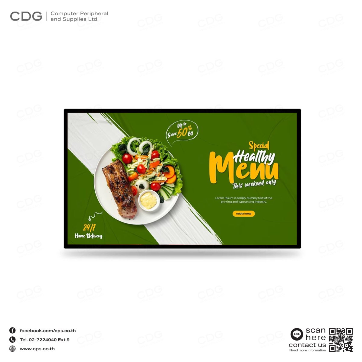 Digital Sinage Wall Mount Advertising Display Model HL3000 - cps