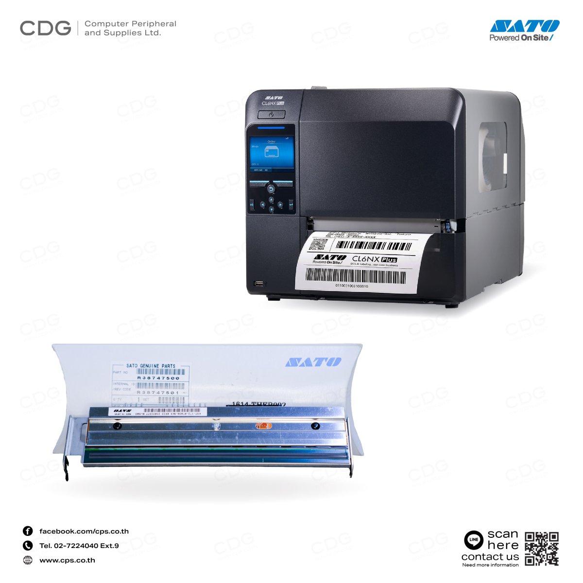 หัวพิมพ์ Sato CL6NX Plus (203/ 305DPI) - cps