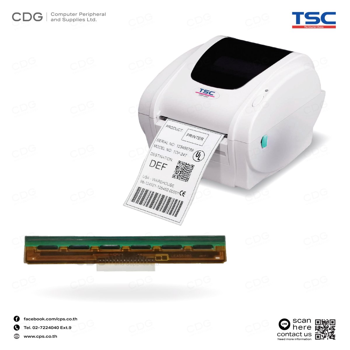 หัวพิมพ์ TSC TDP Series (203DPI/300DPI)