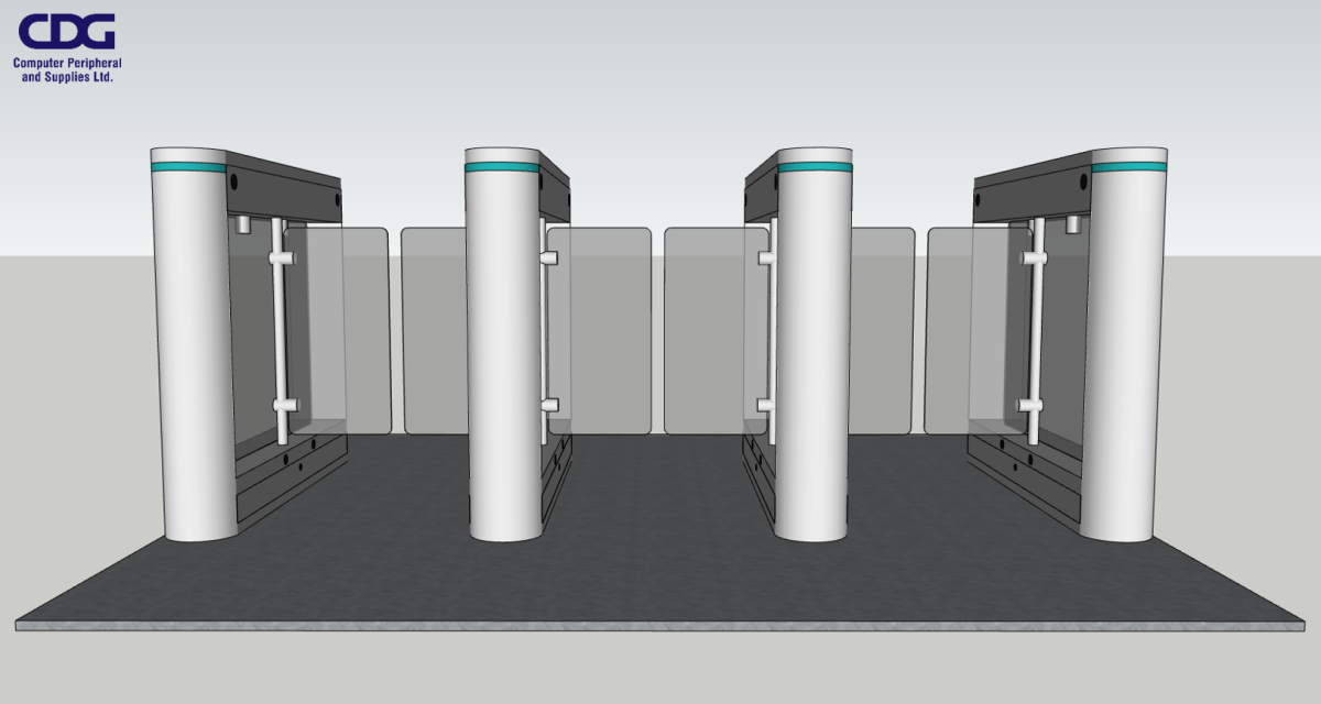 Diagram Auto Gate Model Swing Gate 3 Lane - cps