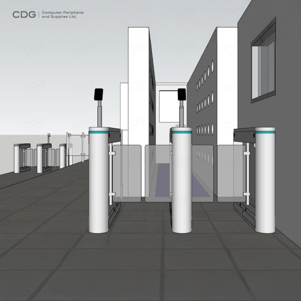 Swing Gate Design with integrated card reader functionality