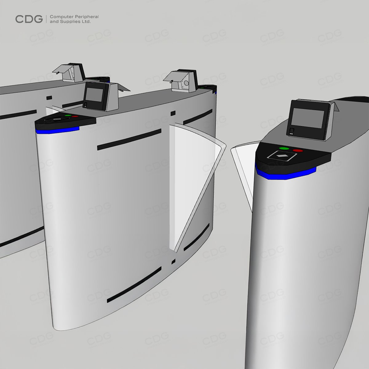 Diagram Auto Gate Model Flap Gate with Face Recognition