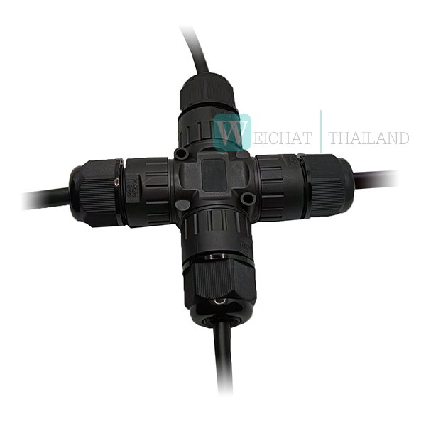 EW-M20X screw locked X shape 2Pin 3Pin wire waterproof connector ...