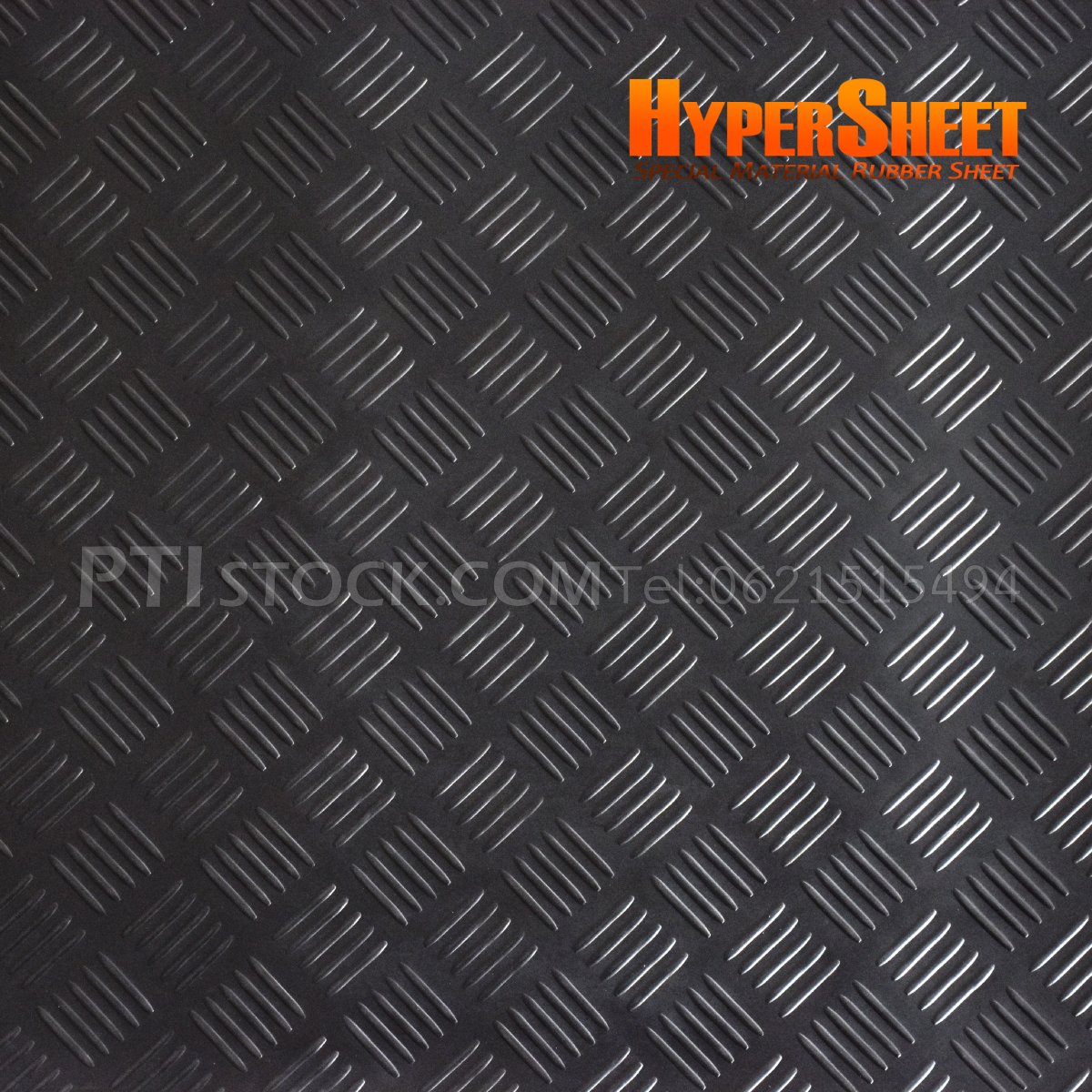 Checkered Patterned Rubber Mat (Anti-Slip Mat) Thickness 5 mm - ptistock
