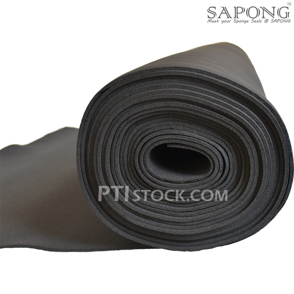 Heat insulating rubber sponge sheet 5 mm.
