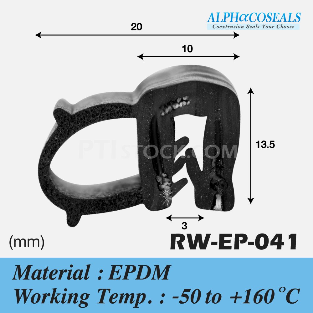 EPDM Trim Seals RW-EP-041 - ptistock