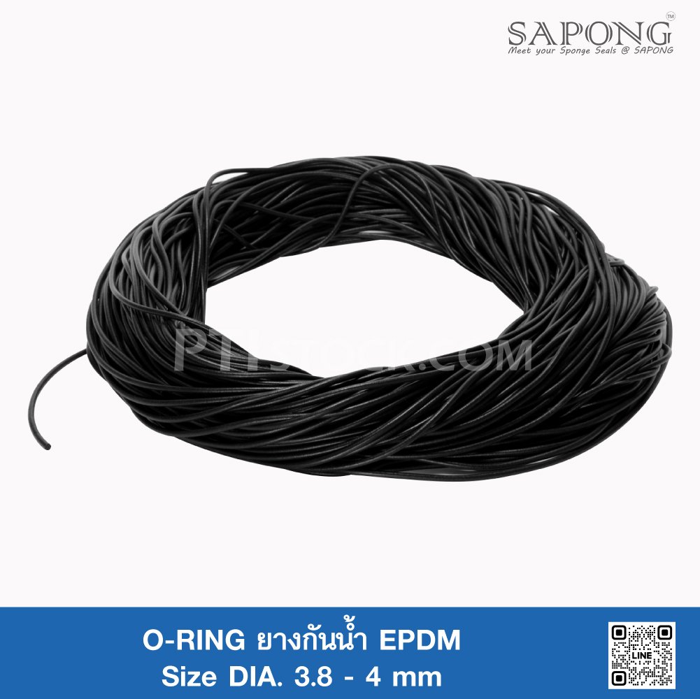EPDM Sponge Rubber O-RING DIA. 3.8-4 mm - ptistock