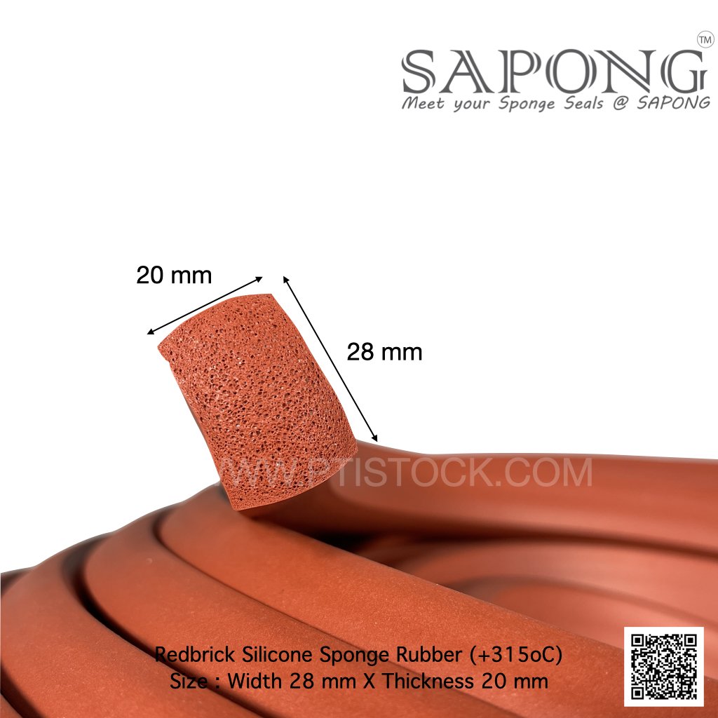 High Heat Silicone Sponge +315 oC Size : 20x28 mm