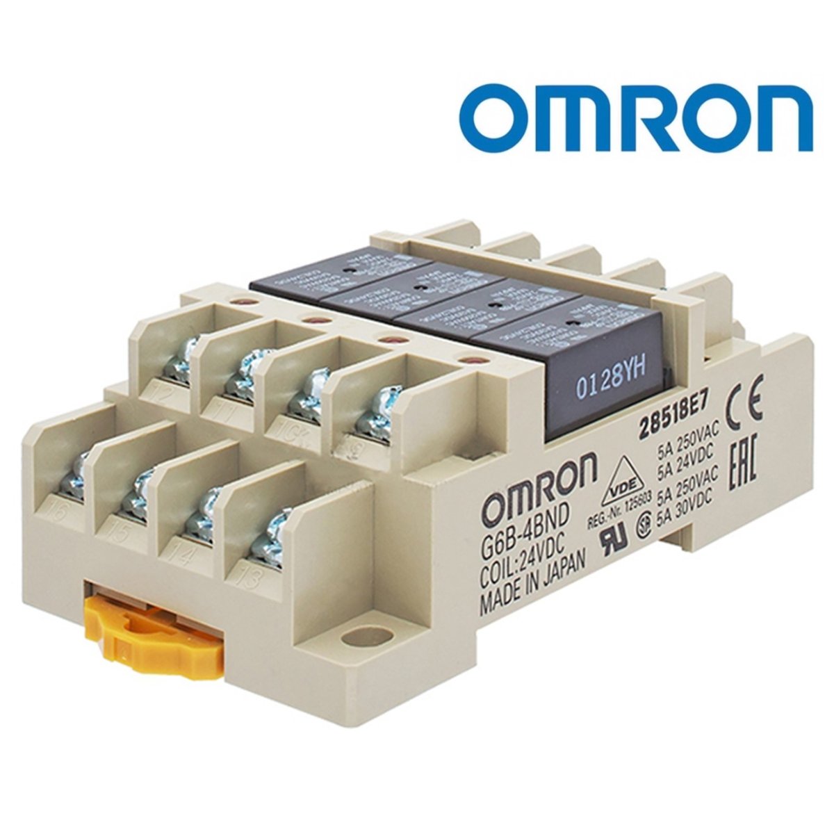 Omron G6B-4BND ออมรอน รีเลย์ คอยล์ 24 VDC Compact Terminal Relay with 4 ...