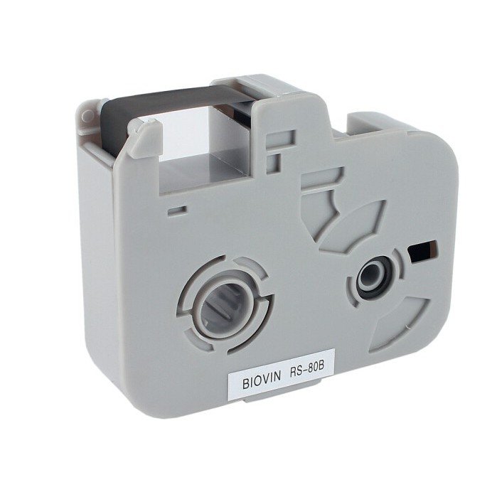 Biovin RS-80B ตลับหมึกสีดำ ยาว 80 เมตร สำหรับเครื่องพิมพ์ปลอกมาร์คสายไฟ ...