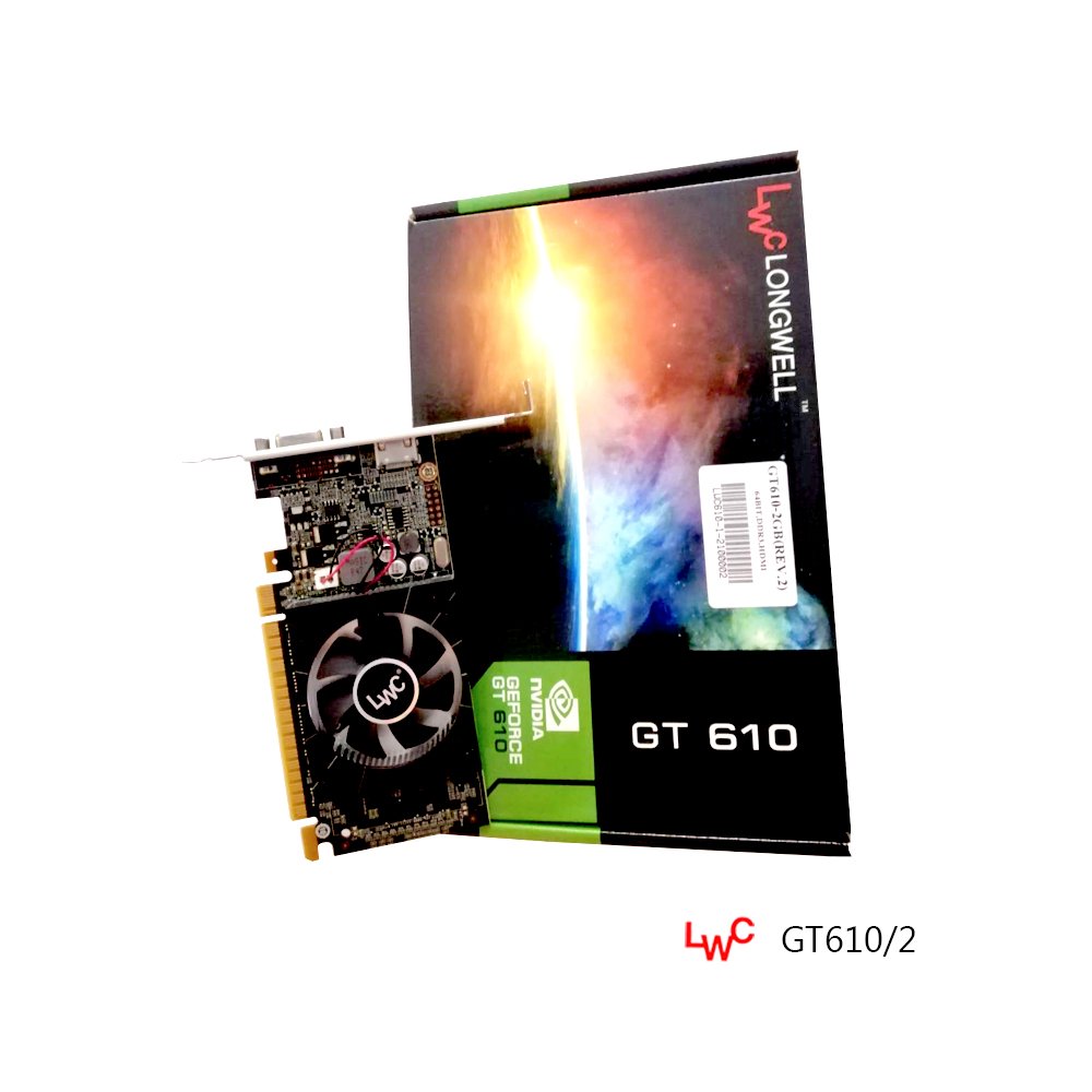 VGA GT610 2GB DDR3 (Rev.2) LWC (Longwell) ประกัน 3 ปี