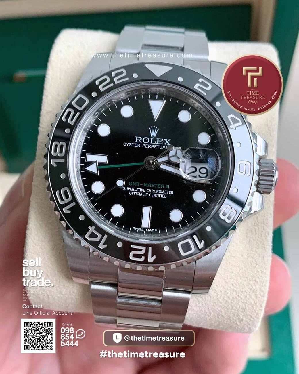 Rolex 16710LN GMT-Master II Green Hand