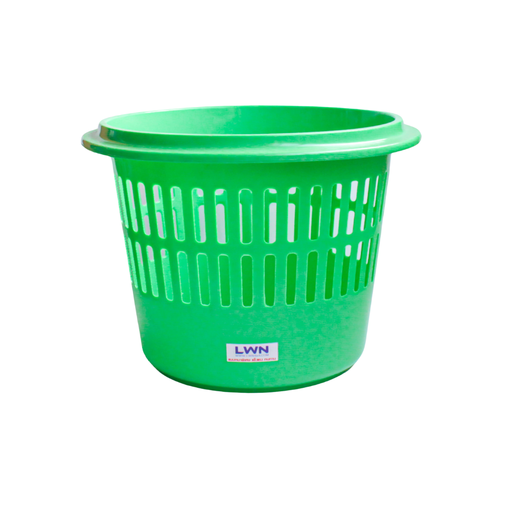 ตะกร้าผ้า ตะกร้าผ้าทรงกลม (รุ่น 103A) ตะกร้าพลาสติก - lwnlife