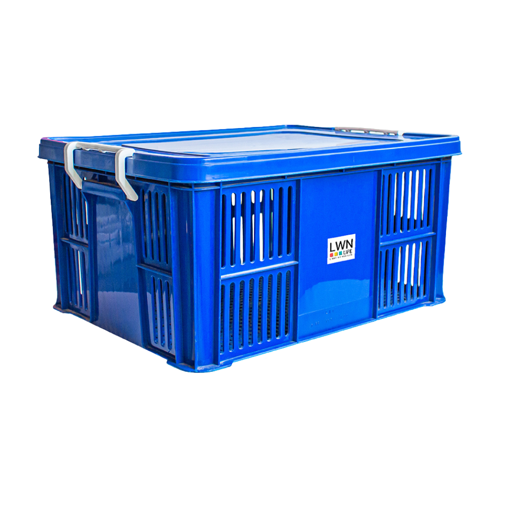 195A Perforated Plastic Box with Lockable Lid