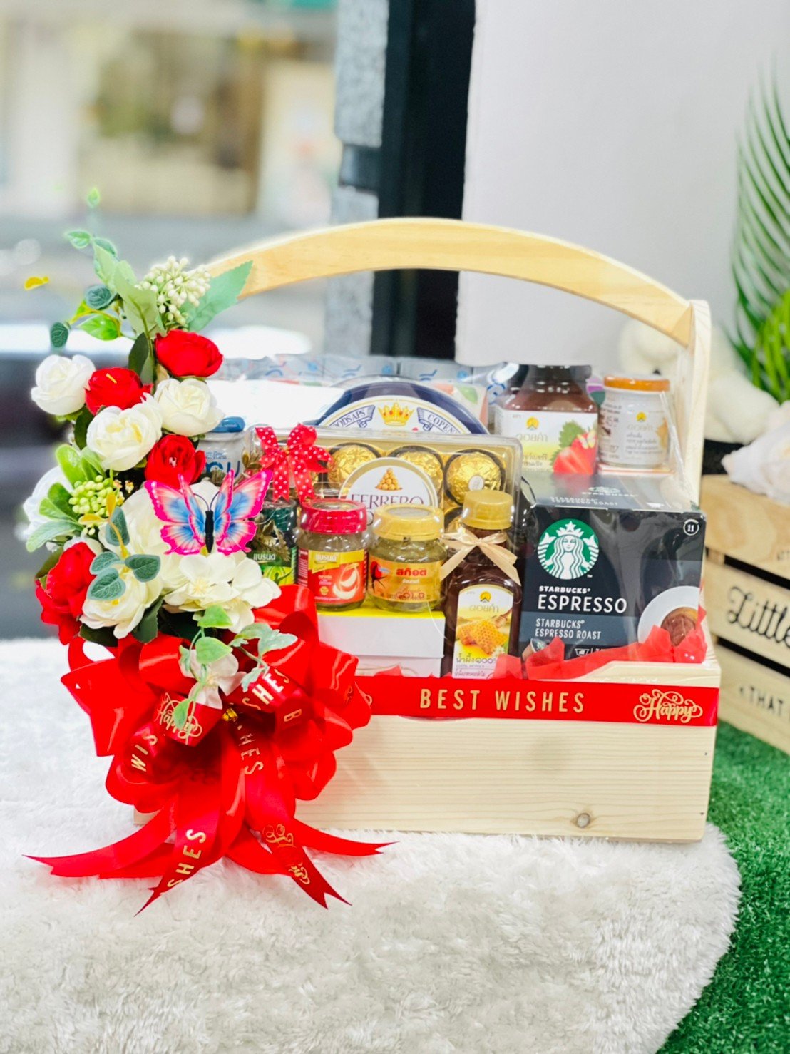 RB153 กระเช้าของขวัญเพื่อสุขภาพ XL พิมการ์ด ส่งด่วนใน 3 ชม.