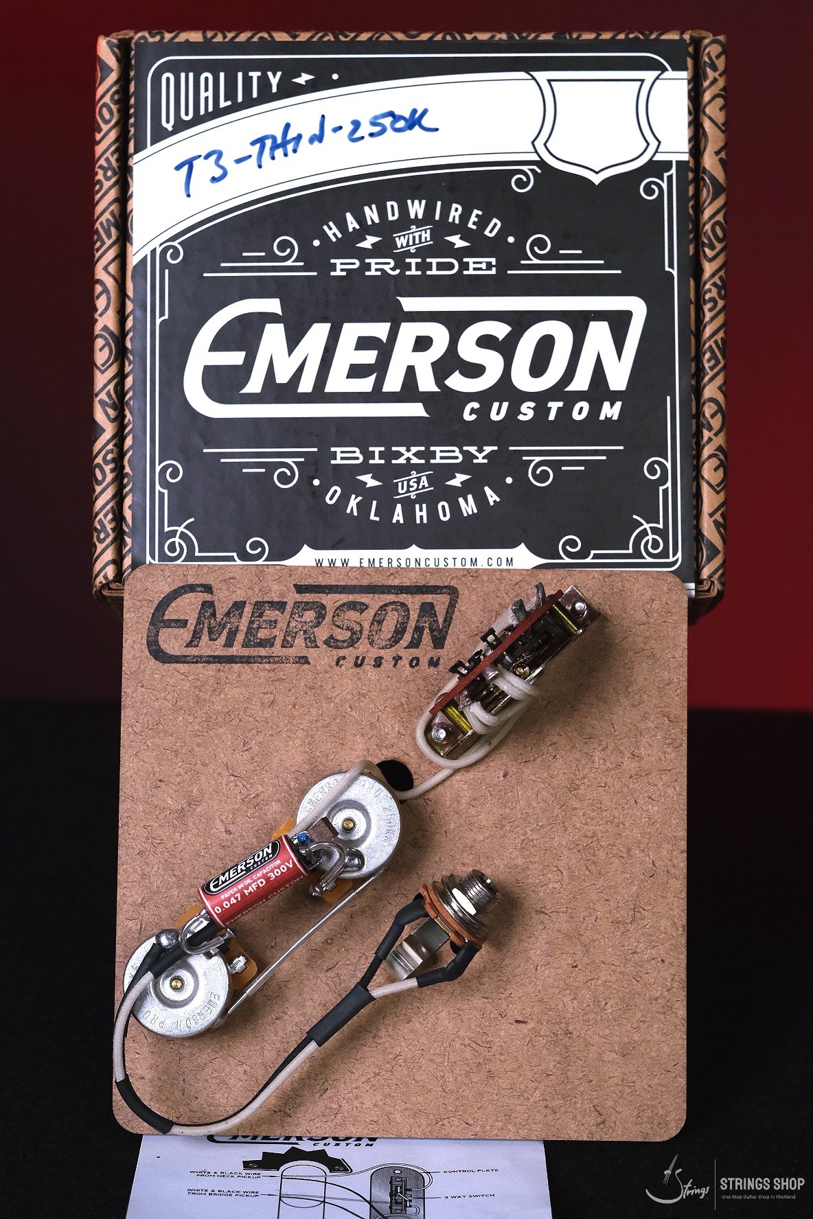 Emerson Custom 3-Way Thinline Telecaster Prewired Kit - 250K - stringsshop