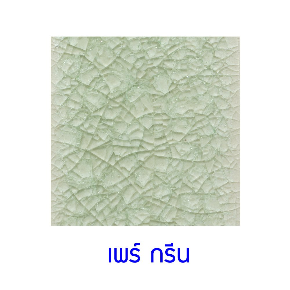 กระเบื้องดินเผา สี Pear Green ขนาด 6"x6" 1 ตารางเมตร/40แผ่น/กล่อง Grade ...