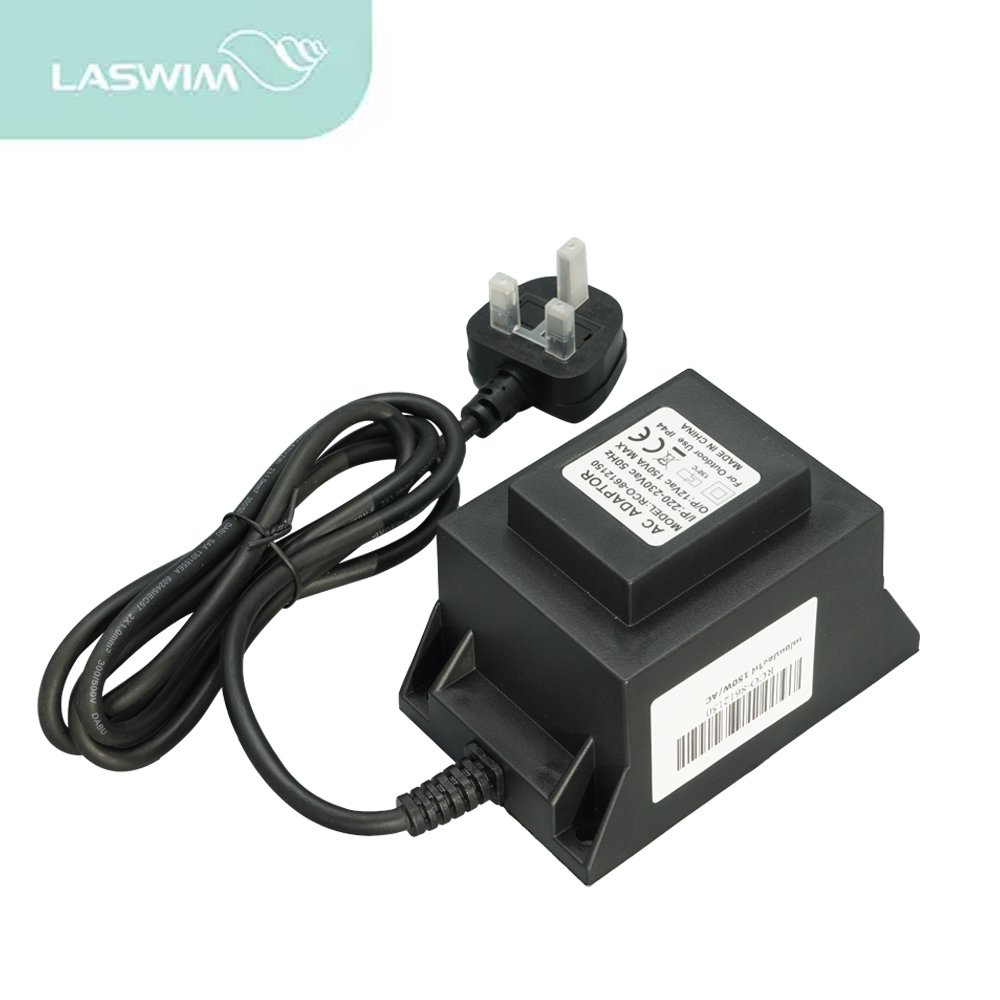 Water-proof transformer for pool lights: 220V to 12V, 150W - winwinpoolshop