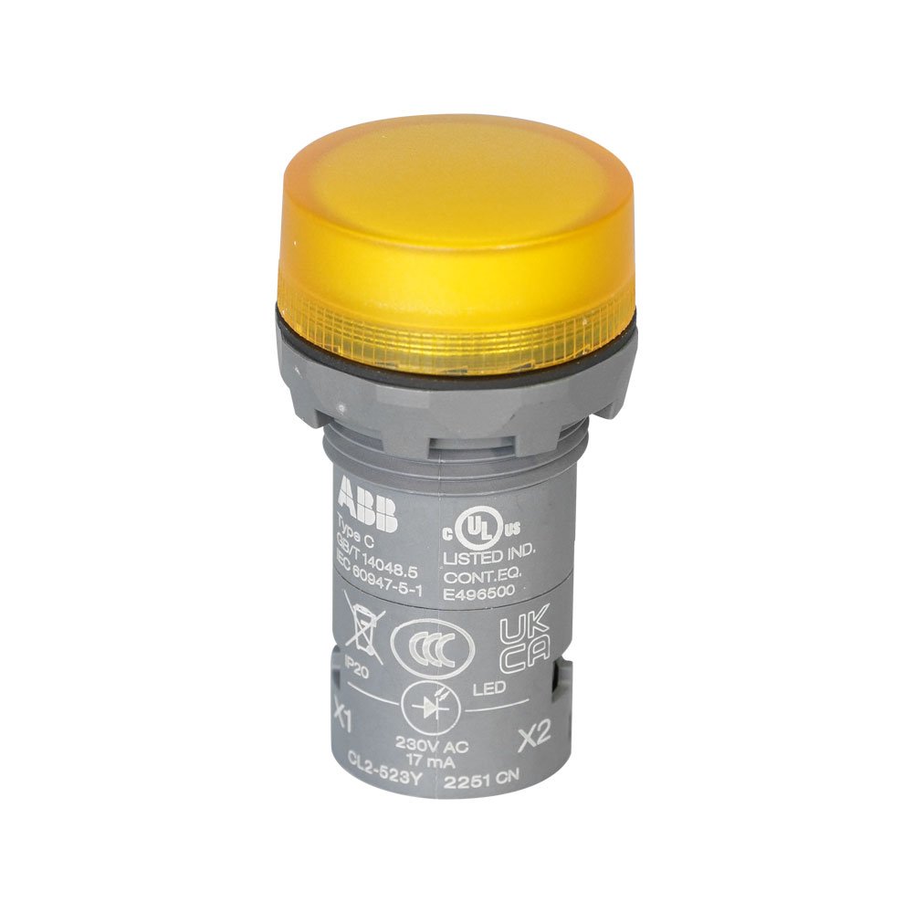 ABB Pilot Lamp,Yellow 220V 22mm