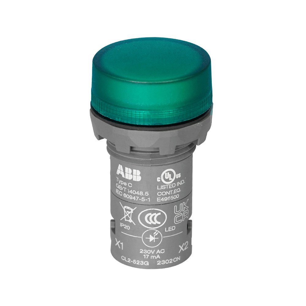 ABB Pilot Lamp,Green 220V 22mm