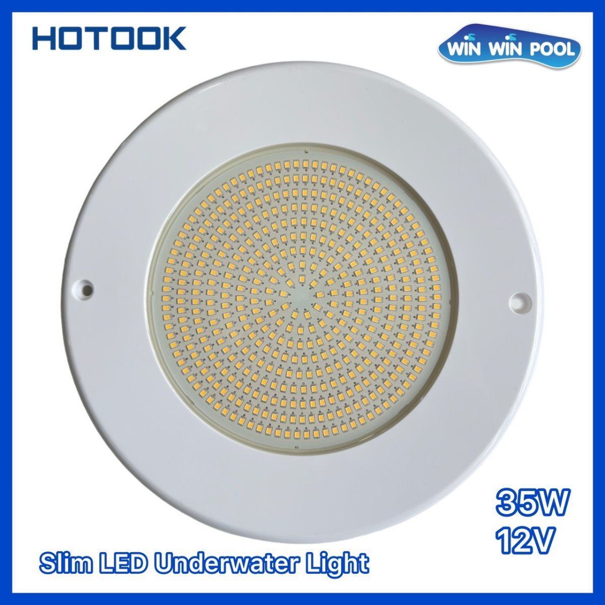 โคมไฟ Slim LED 35W ,AC/DC12V ฺWarm White (3000) Plastic Nicheless Slim LED Pool Light Series ...