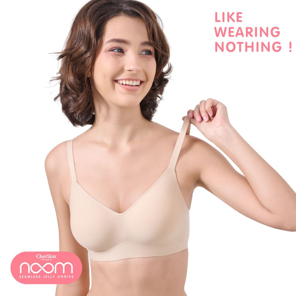บราไร้ขอบ คอลเลคชั่น นุ่ม "NOOM Collection" สีชมพูอ่อน