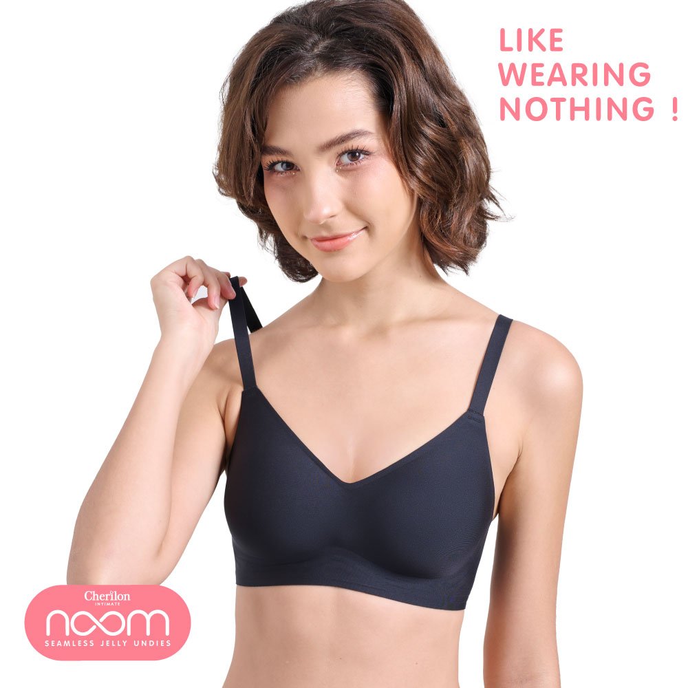 บราไร้ขอบ คอลเลคชั่น นุ่ม "NOOM Collection" สีดำ