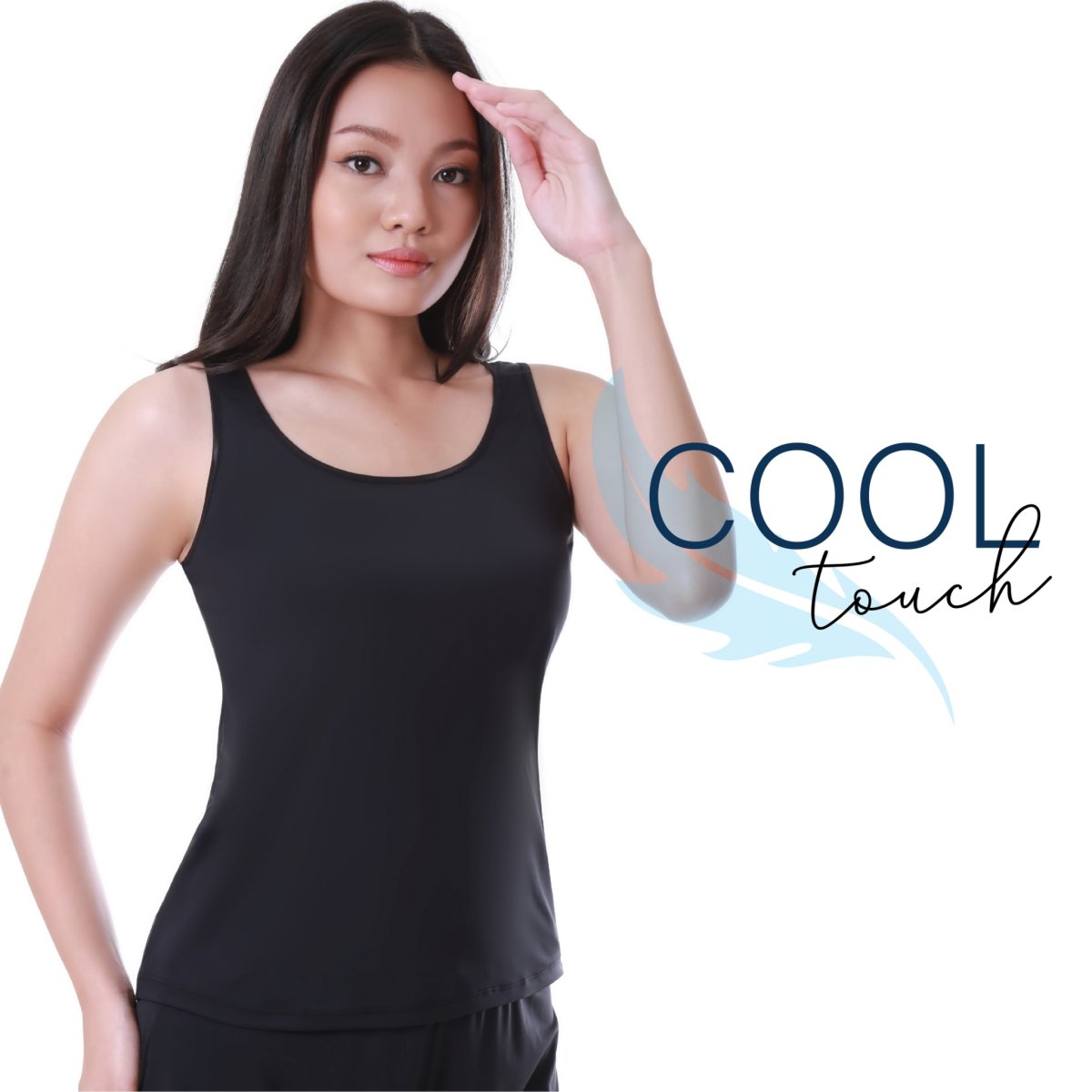 COOL TOUCH เสื้อกล้ามบังทรง เชอรีล่อน อินทิเมท สีดำ - cherilon