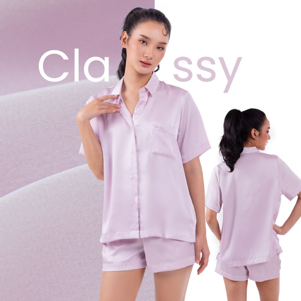 ชุดนอน Cherilon Classy Collection เสื้อแขนสั้น กางเกงขาสั้น - cherilon
