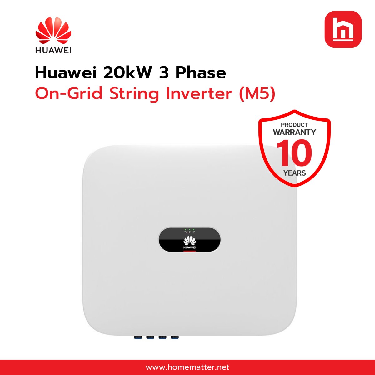 Huawei 20kW 3 Phase On-Grid String Inverter(M5) - thaihardwaresolution