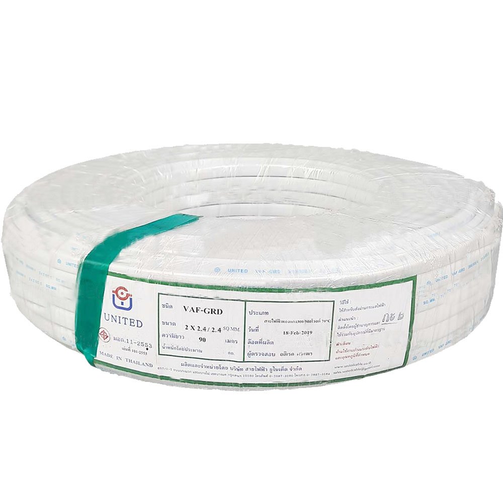สายไฟ VAF-G 2x4/4 sq.mm. UNITED - thaihardwaresolution