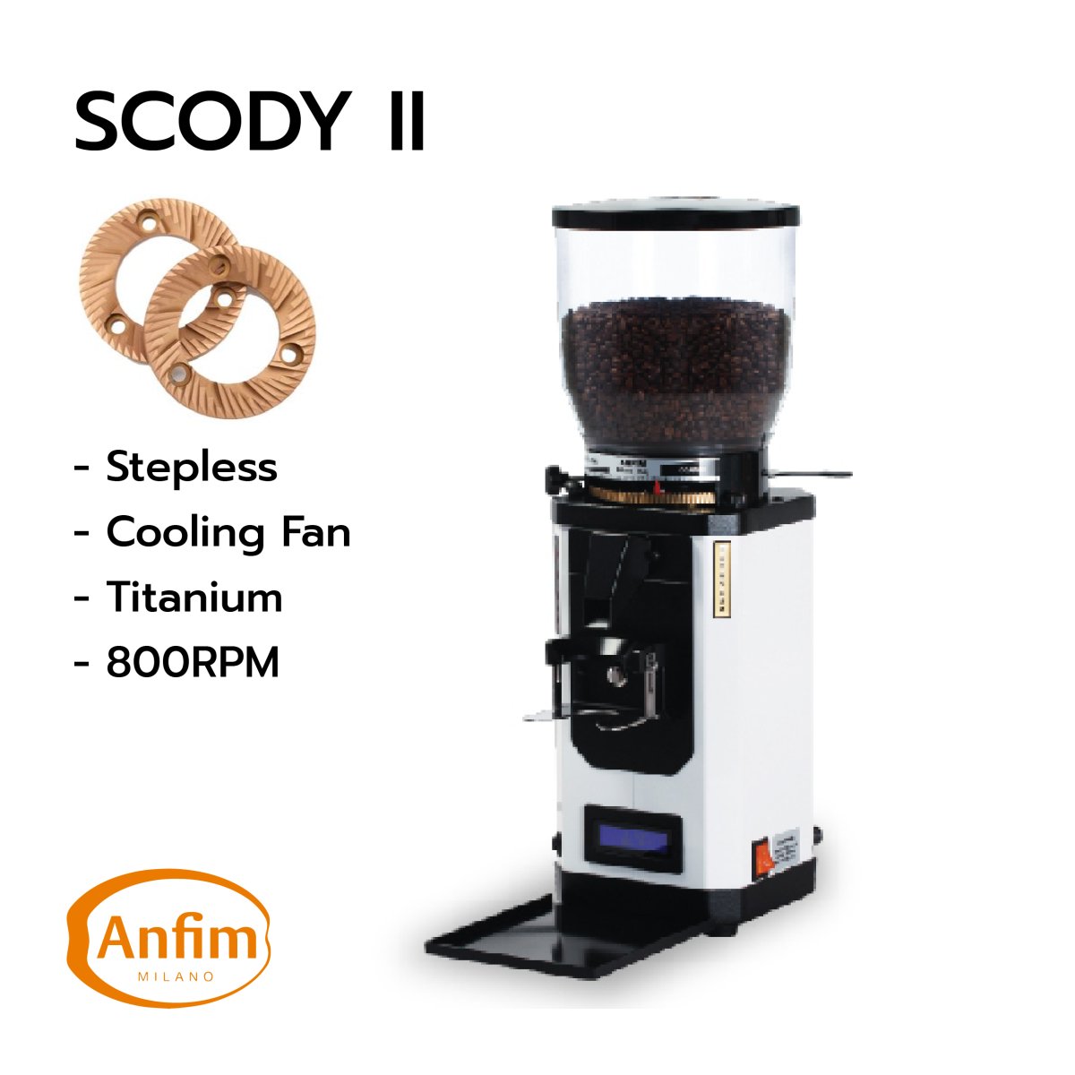 Anfim : SCODY II ( Stepless + Fan + Titanium) - nlcoffee