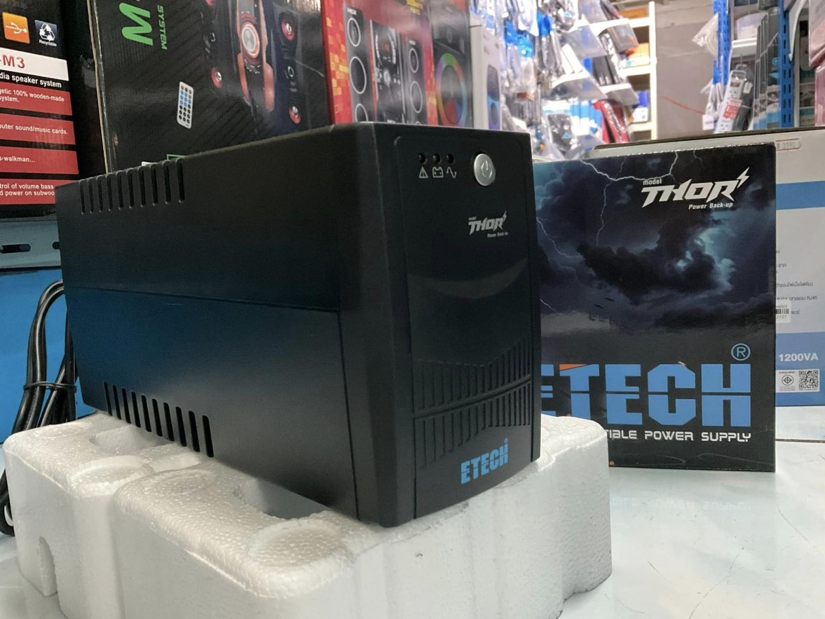 UPS 800VA ETECH Thor By Zircon UPS ชนิด LINE INTERACTIVE WITH STABILIZER มีไฟ LED แสดงสถานะ ...