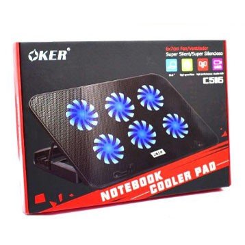 OKER NOTEBOOK COOLER PAD C516 พัดลม ระบาย ความร้อน (6 ใบพัด)