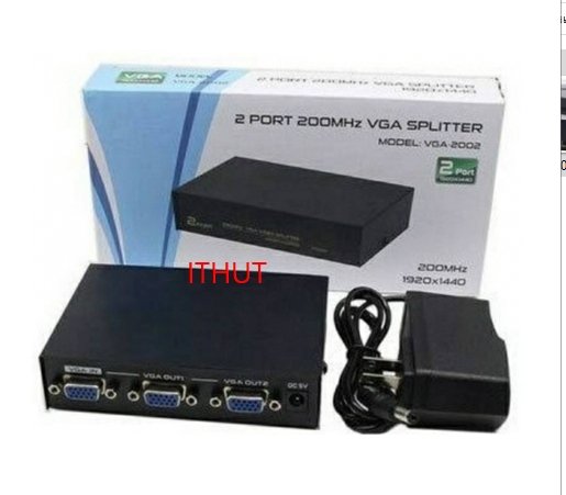 2 PORT 200MHz VGA SPLITTER รุ่น VGA-2002 เข้า 1 ออก 2 - ithutstore