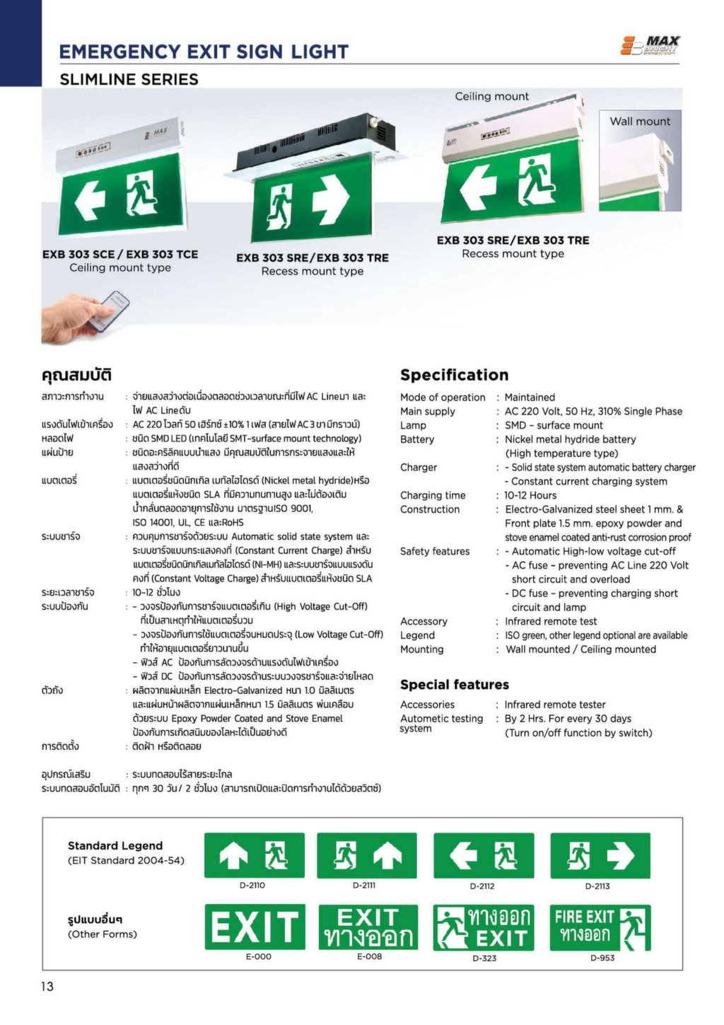 MAXBRIGHT : Exit Sign Light - linearplus