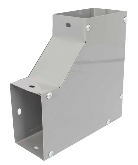 Elbow, open top / open inside / open outside, wireway rail - fgttech