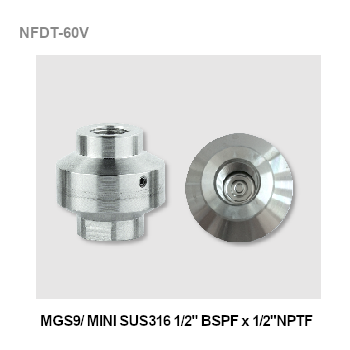 MGS9/MINI SUS316 1/2" BSPF x 1/2"NPTF - factorymartonline