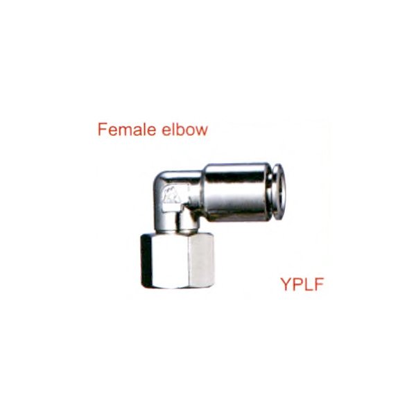 YPLF ข้อต่องอ 90°กลียวนอก ทองเหลืองชุบนิเกิล